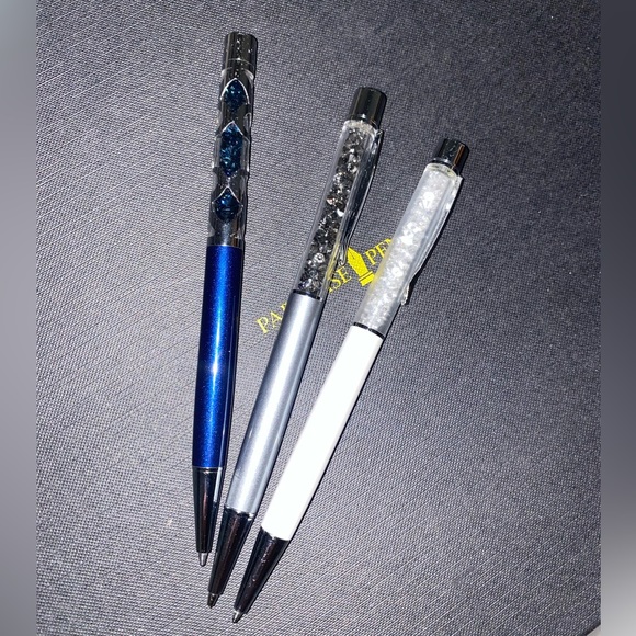Swarovski | Office | 3 Swarovski Crystalline Ballpoint Pens | Poshmark